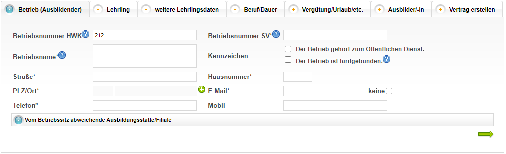 Online Lehrvertrag - Lehrlingsrolle - Für Ausbildungsbetriebe ...